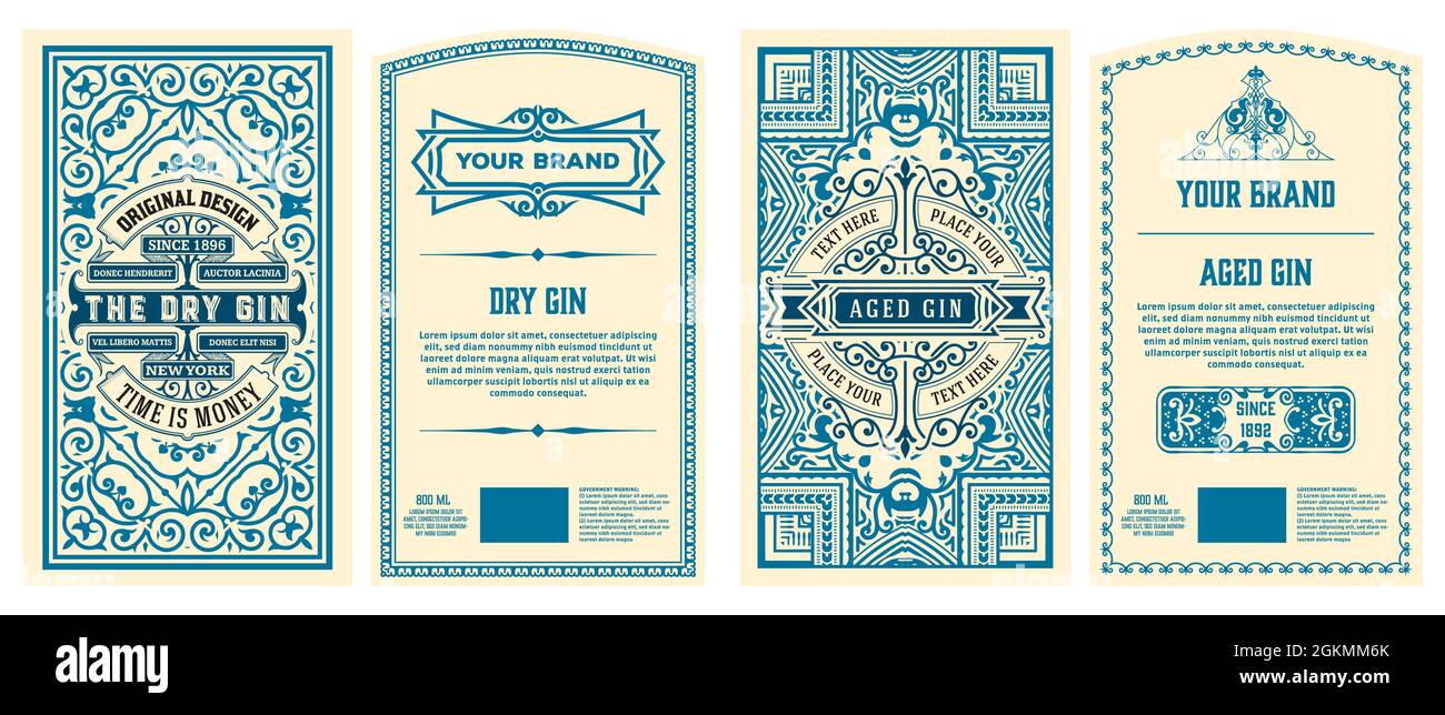 Set of 2 vintage labels for packing Stock Vector Image & Art - Alamy
