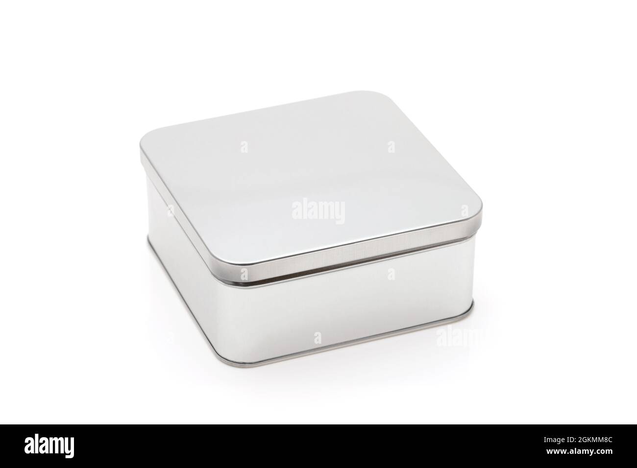 Closed metal box isolated on white background Stock Photo - Alamy