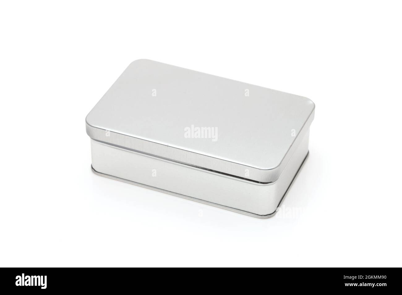 Closed metal box isolated on white background Stock Photo - Alamy