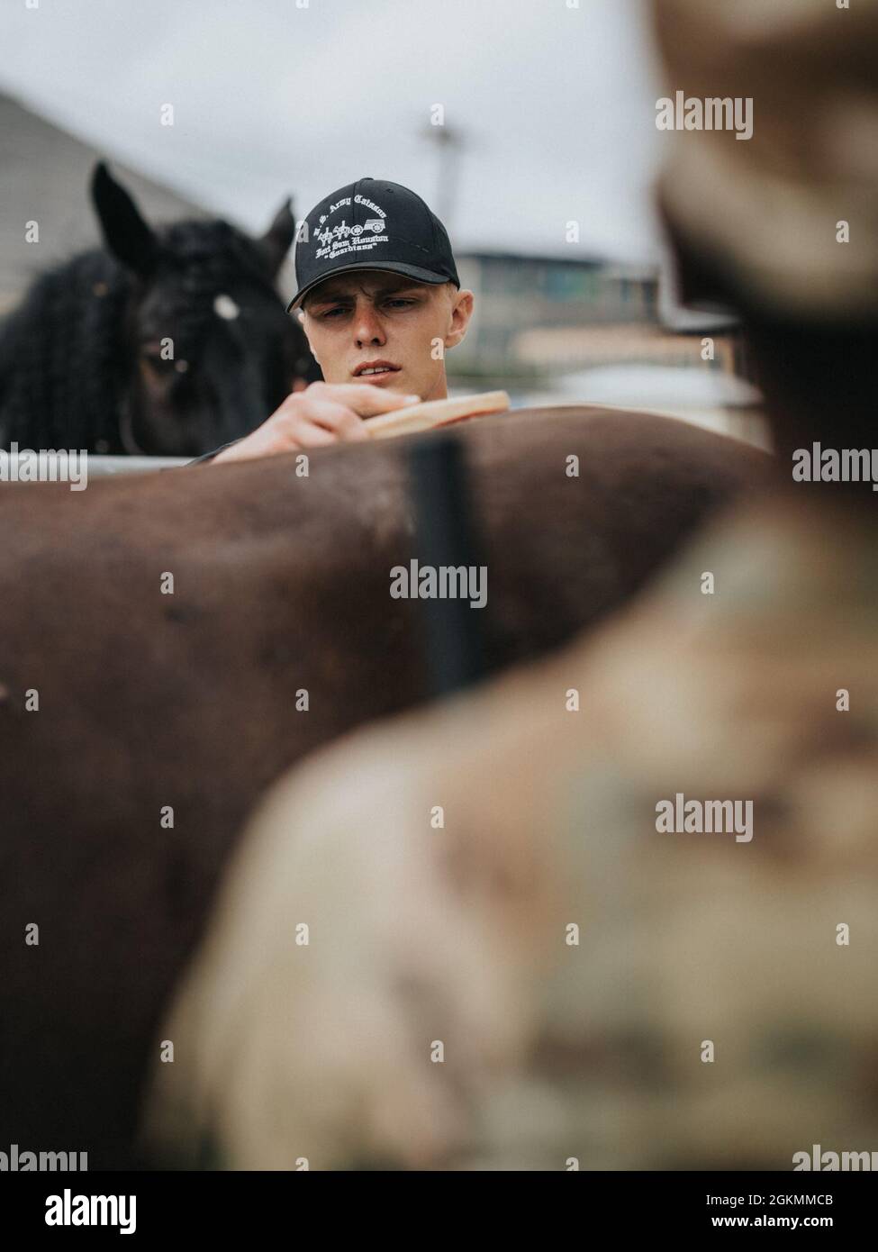 U.S. Army Sgt. Jake Walker, a member of the U.S. Army North Caisson ...
