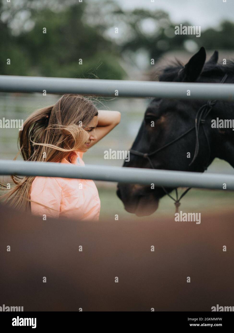 Caroline Stryjewski, an equine trainer for the U.S. Army North Caisson ...