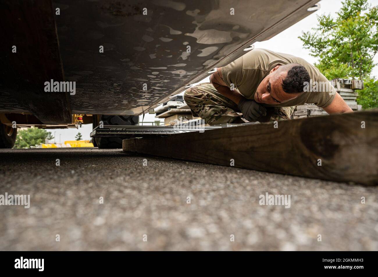 Senior Airman Zach Long, 32nd Aerial Port Squadron passenger services ...