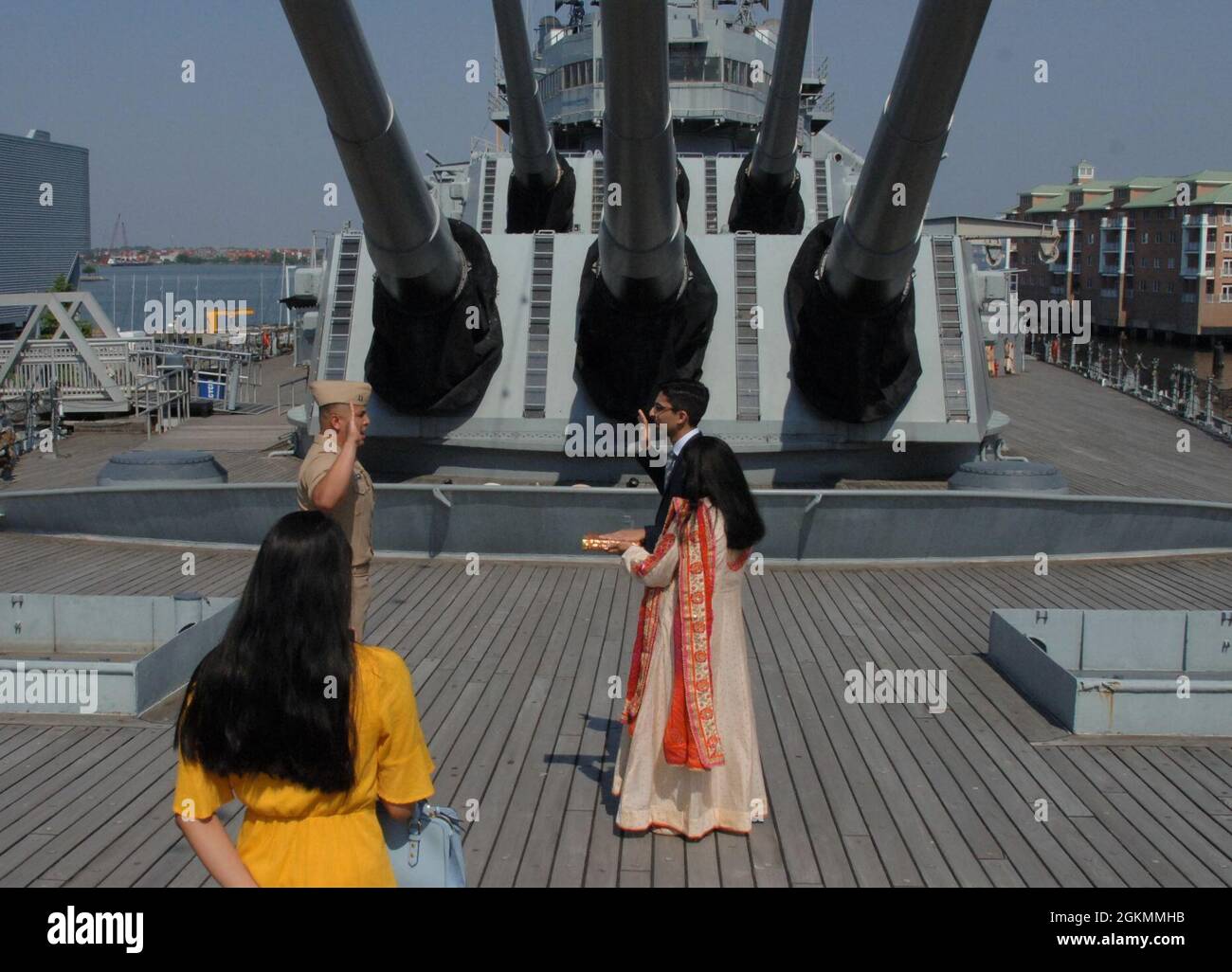Ensign Atman Soni is commissioned into the U.S. Navy during a brief ...