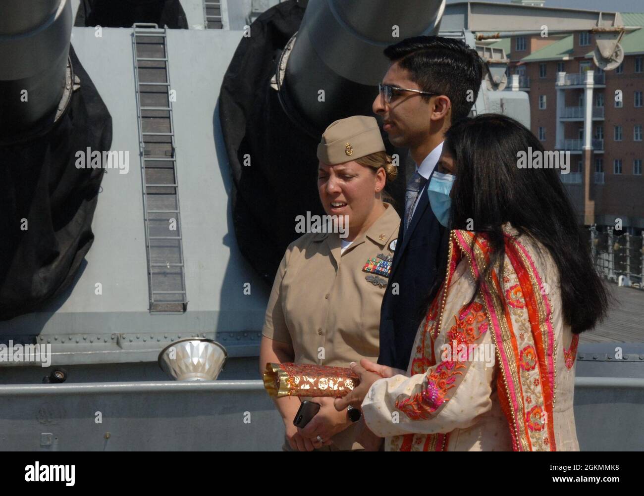 Ensign Atman Soni is commissioned into the U.S. Navy during a brief ...