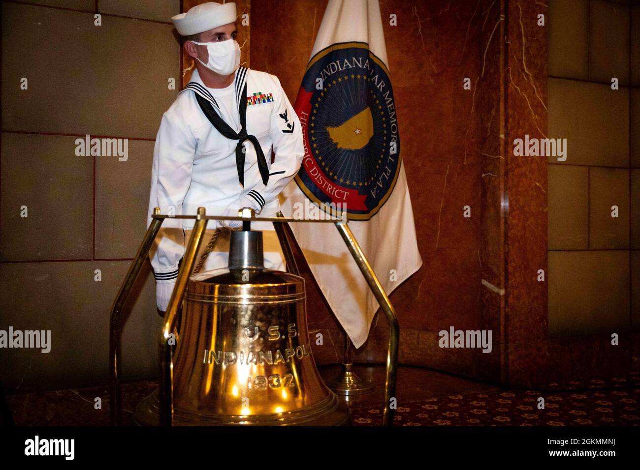 INDIANAPOLIS (May 27, 2021) Sailors rings the bell of the Portland ...