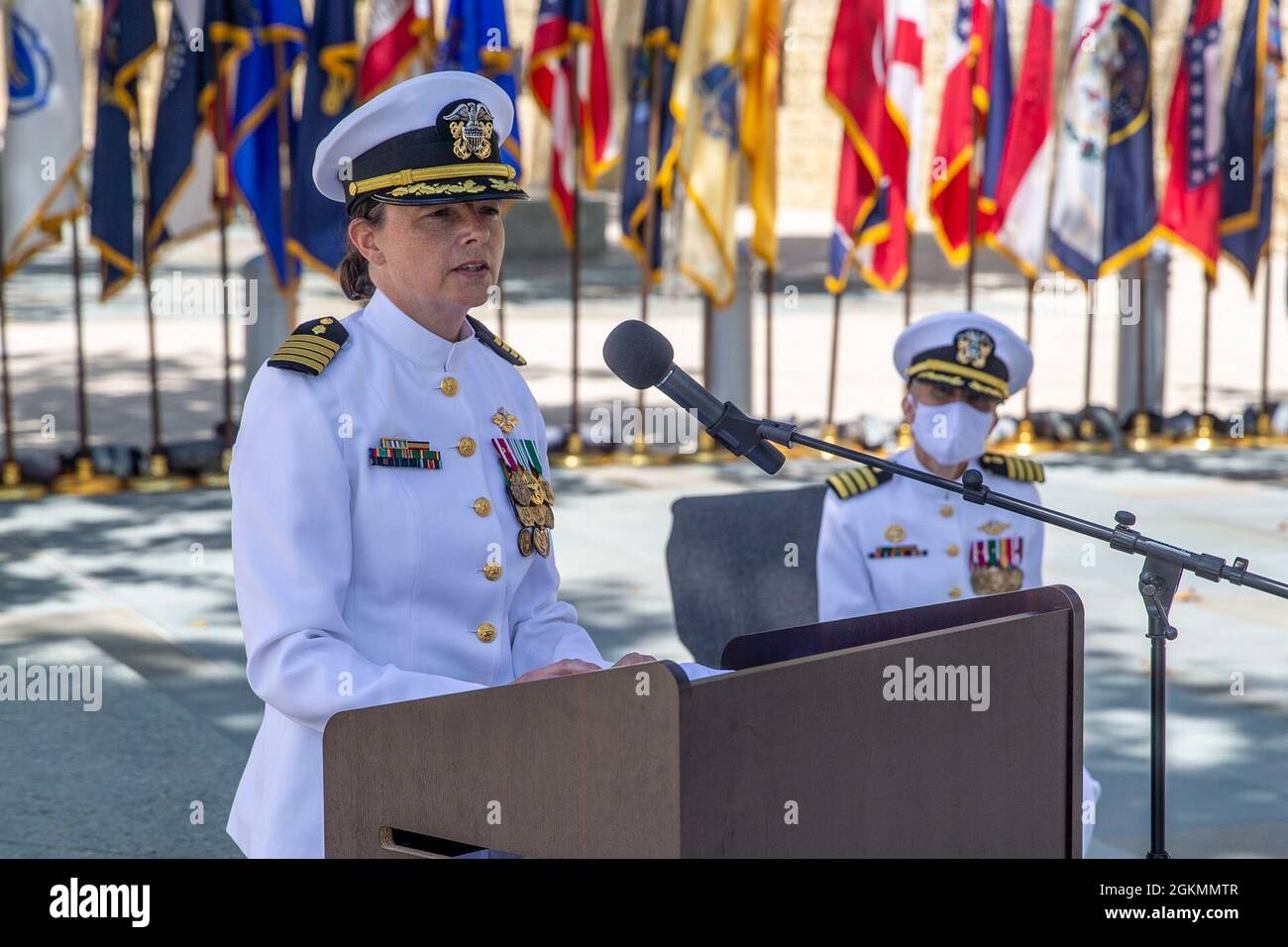 U.S. Navy Capt. Sharon House, the incoming commanding officer of Navy Medicine Readiness and ...