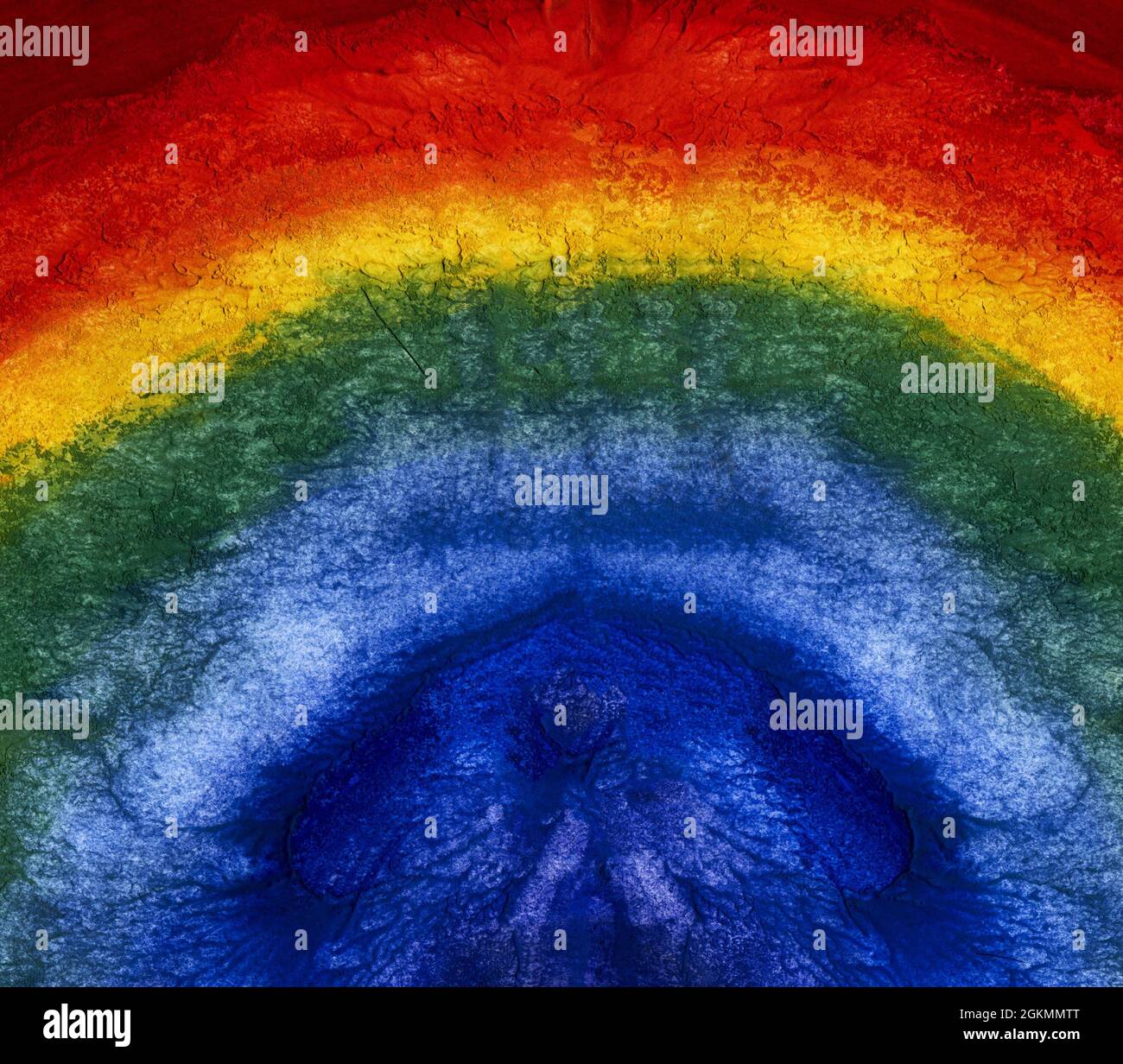 Watercolor bright rainbow background texture on paper. Closeup Stock ...