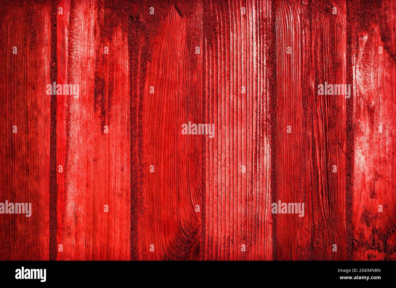 Planked wood background with sand in red colors - layout with free text ...