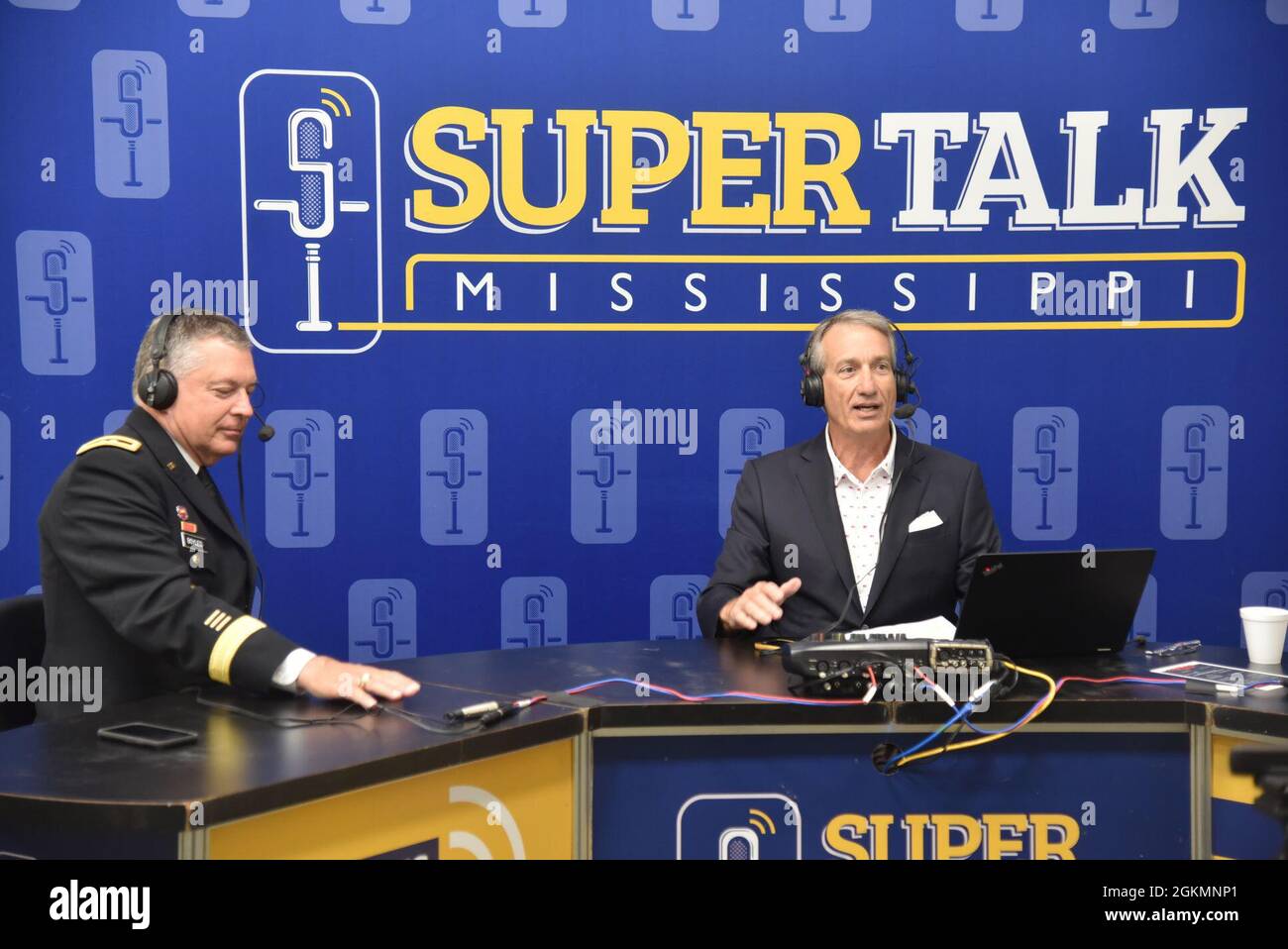 Maj. Gen. Boyles talks on SuperTalk Radio Stock Photo - Alamy
