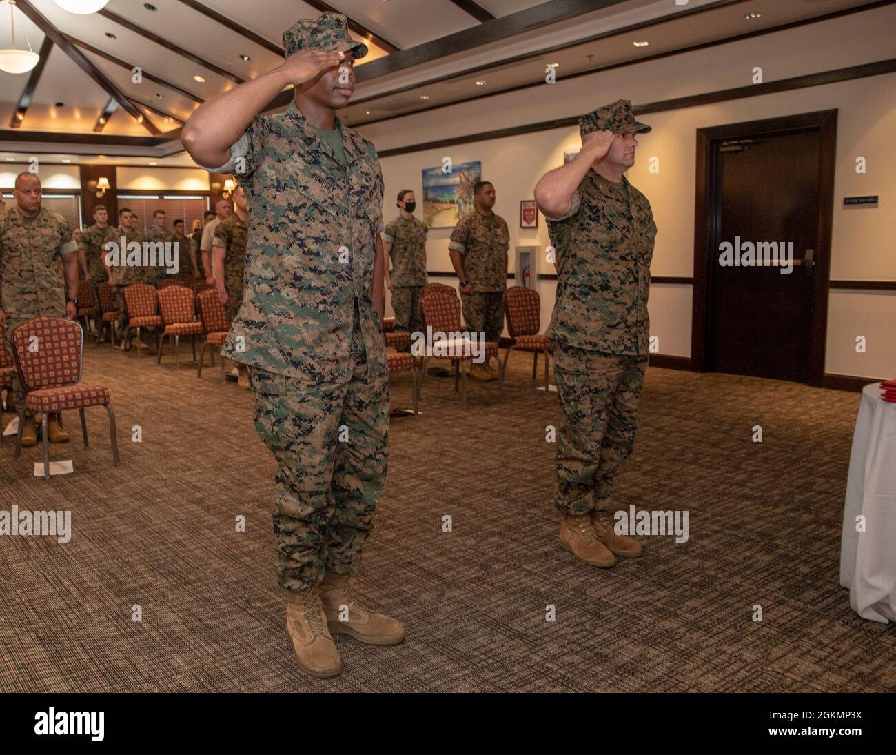 U.S. Marine Corps Master Sgt. Keith Dempsey (ret.) and Colonel Eric ...