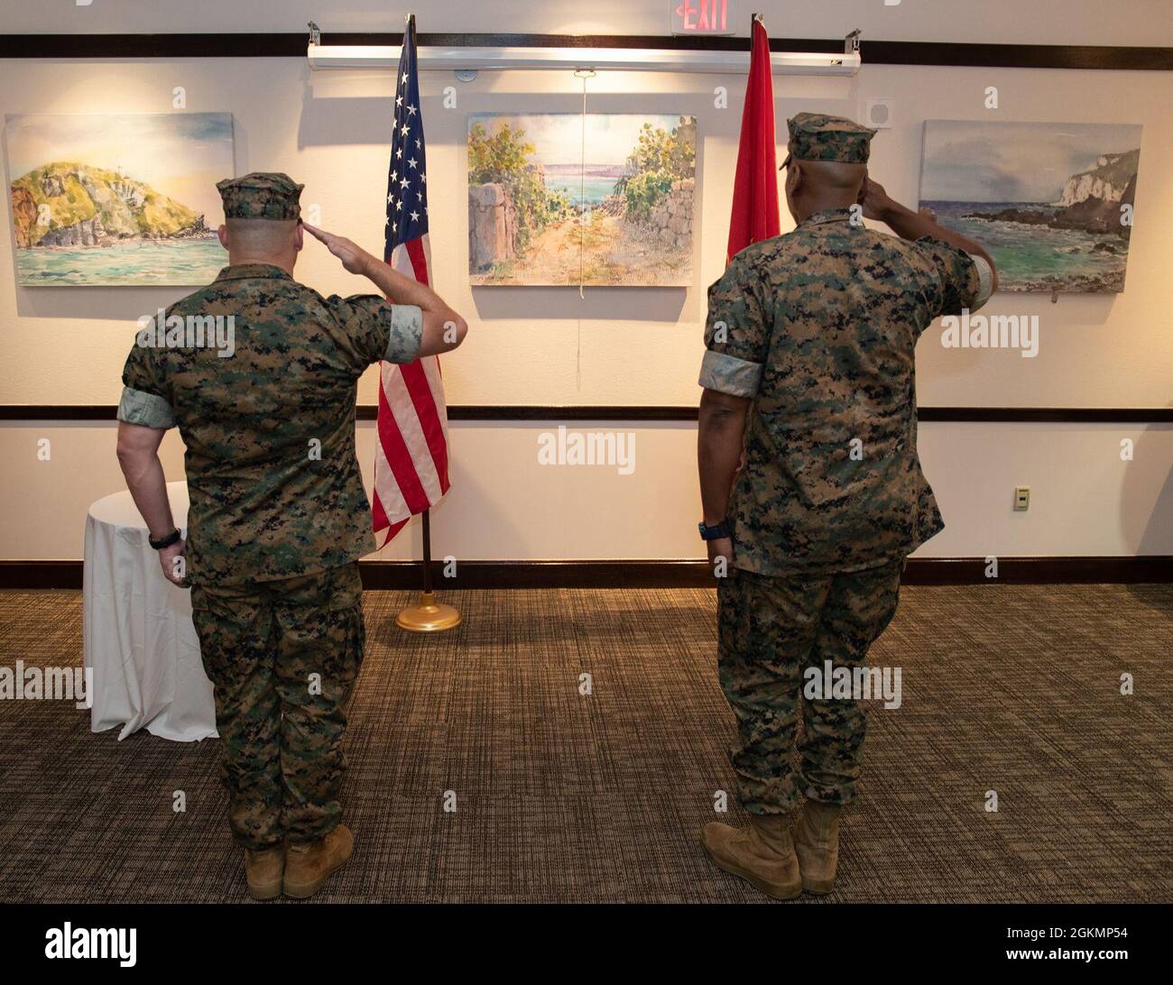 U.S. Marine Corps Colonel Eric Reid and Master Sgt. Keith Dempsey (ret ...