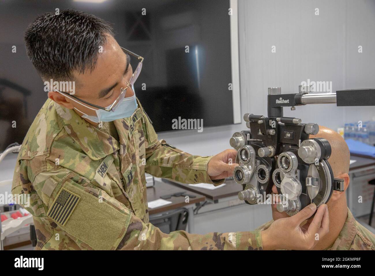U.S. Army Capt. Albert Chen, an Optometrist and Detachment Commander ...