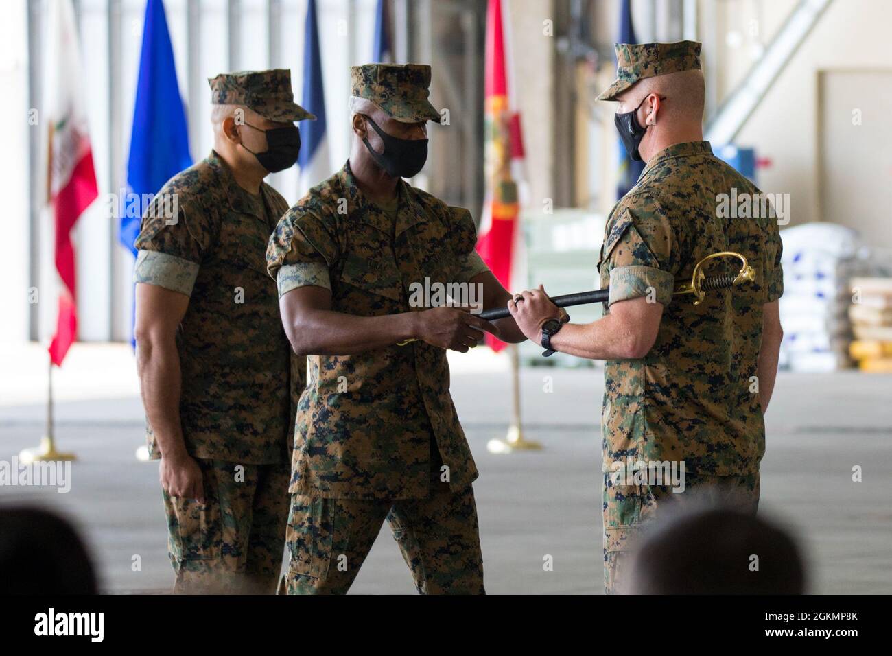 U.S. Marine Corps Sgt. Maj. Idris Turay, outgoing sergeant major of ...
