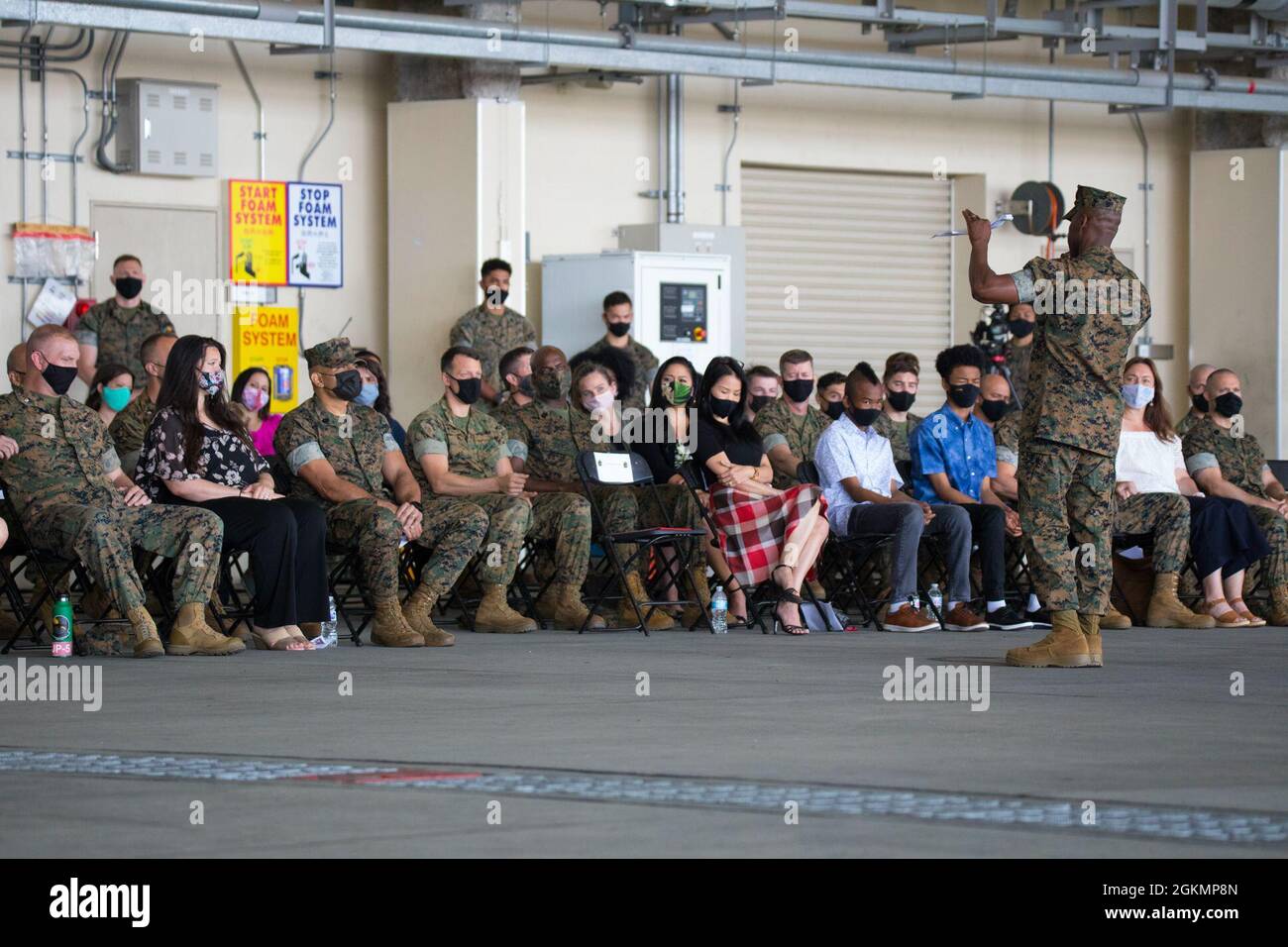 U.S. Marine Corps Sgt. Maj. Idris Turay, outgoing sergeant major of ...