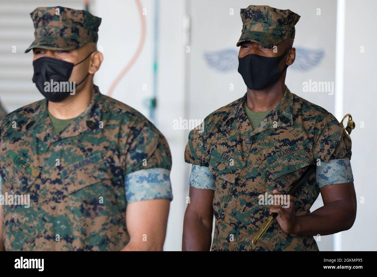 U.S. Marine Corps Sgt. Maj. Idris Turay, outgoing sergeant major of ...