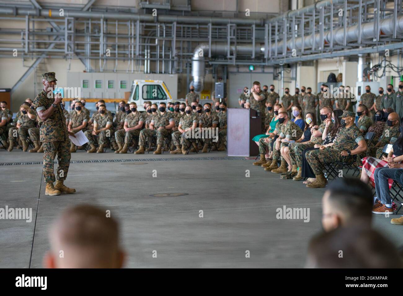 U.S. Marine Corps Sgt. Maj. Idris Turay, outgoing sergeant major of ...