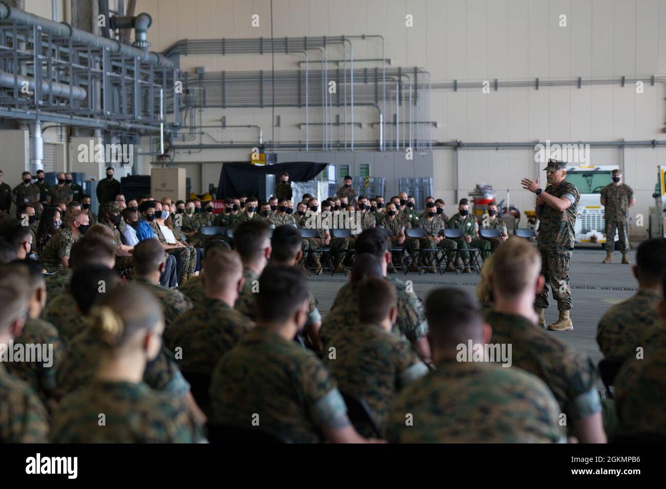 U.S. Marine Corps Sgt. Maj. Idris Turay, outgoing sergeant major of ...