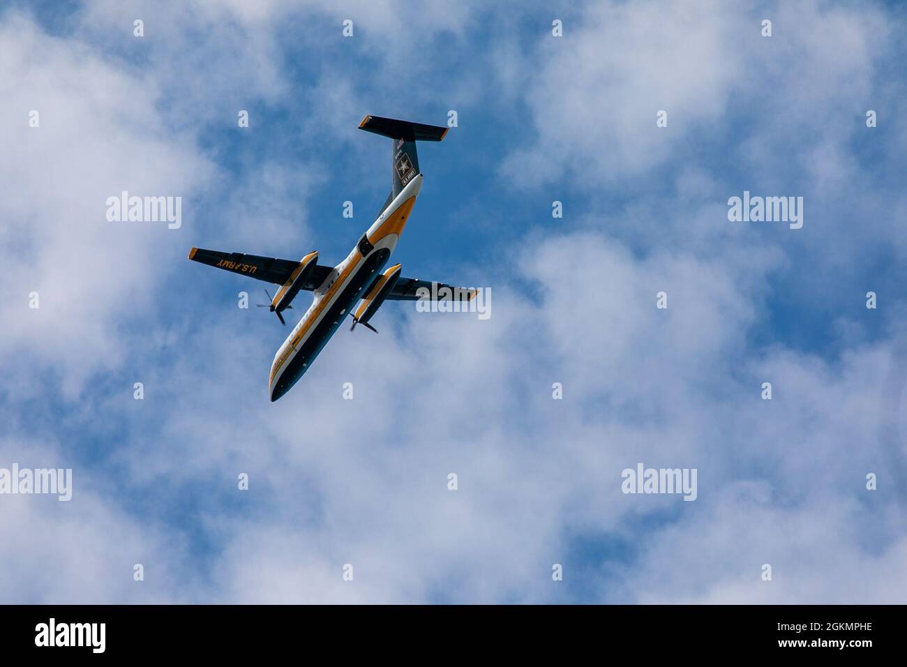 The U.S. Army Parachute Team’s C147A aircraft, nicknamed the Dash-8 ...