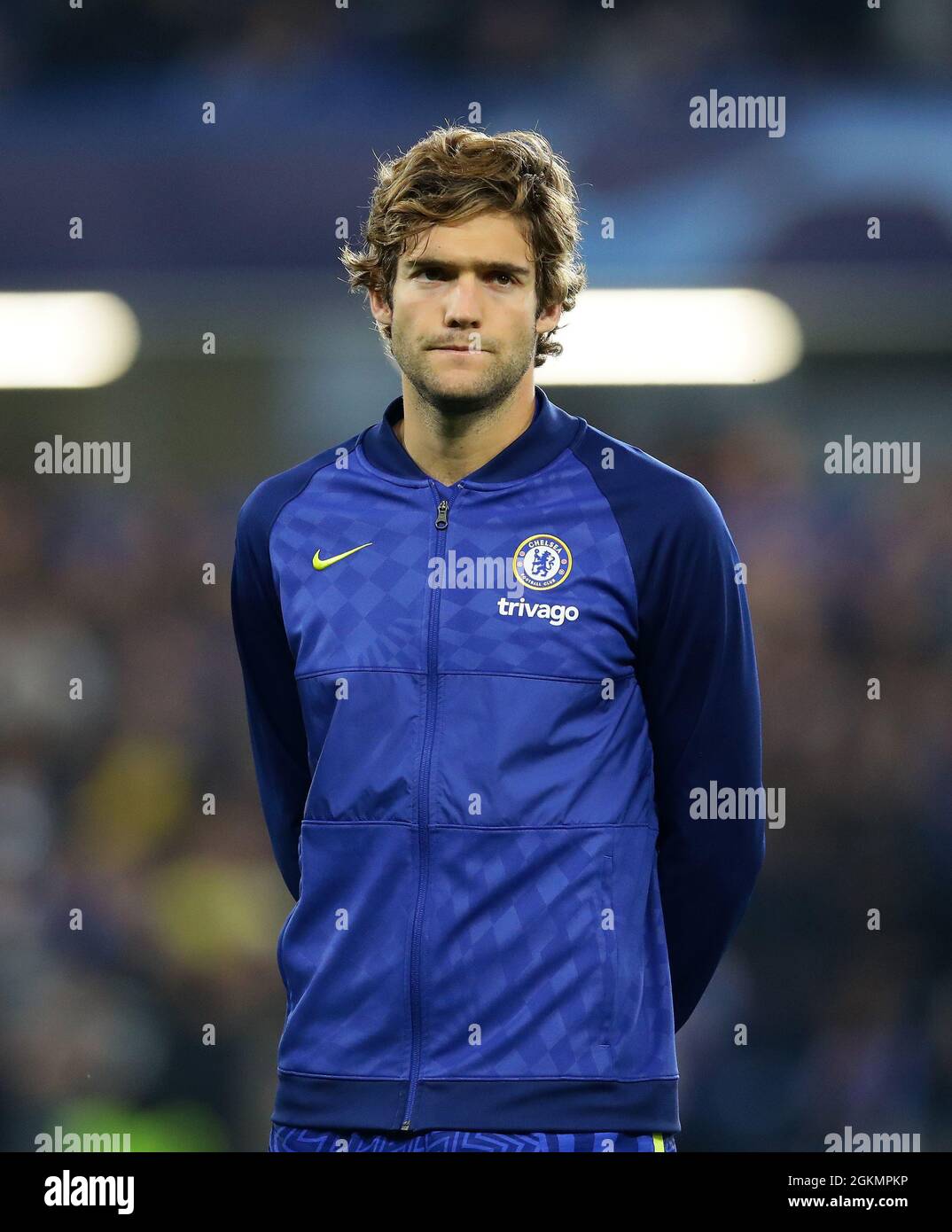 London, England, 14th September 2021. Marcos Alonso of Chelsea during ...