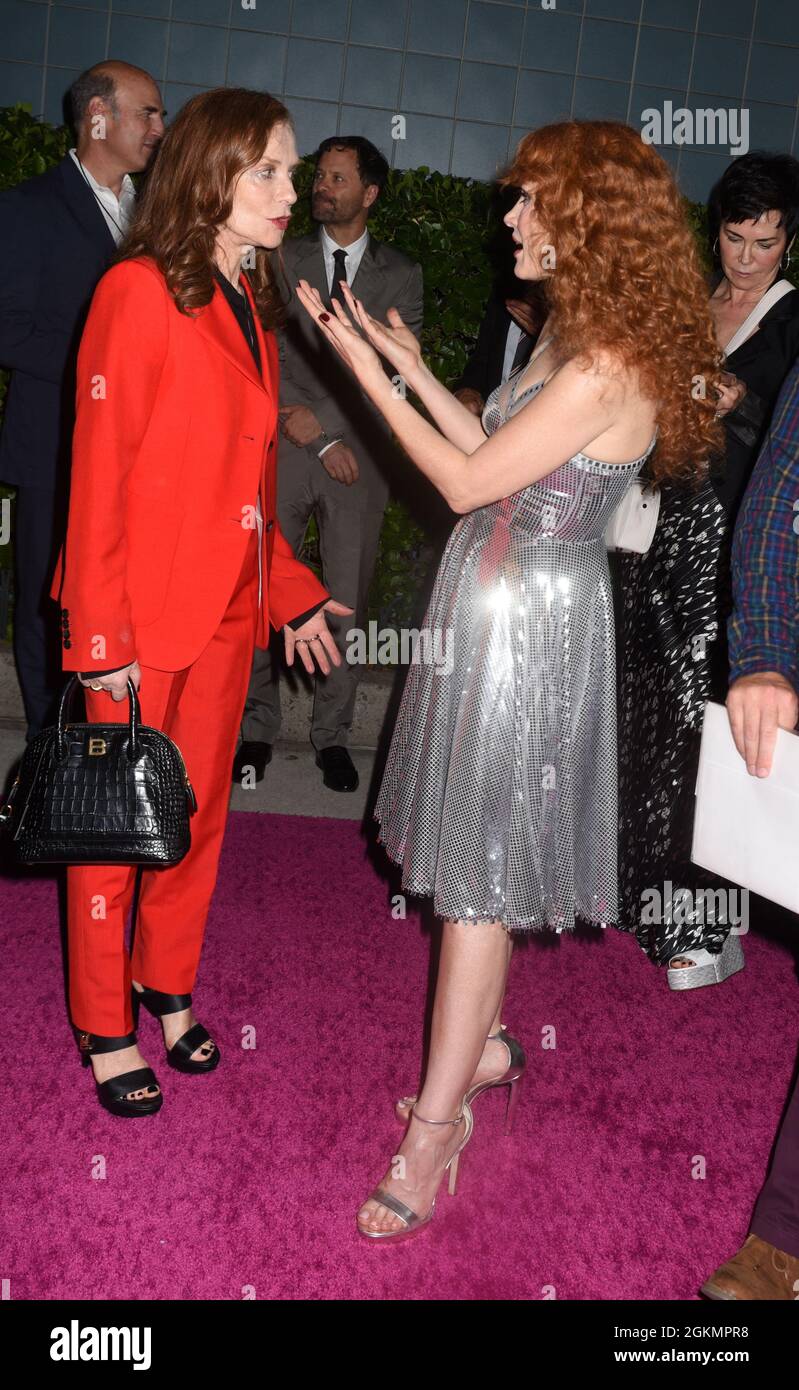 New York city, US, September 14, 2021, Isabelle Huppert and Jessica ...