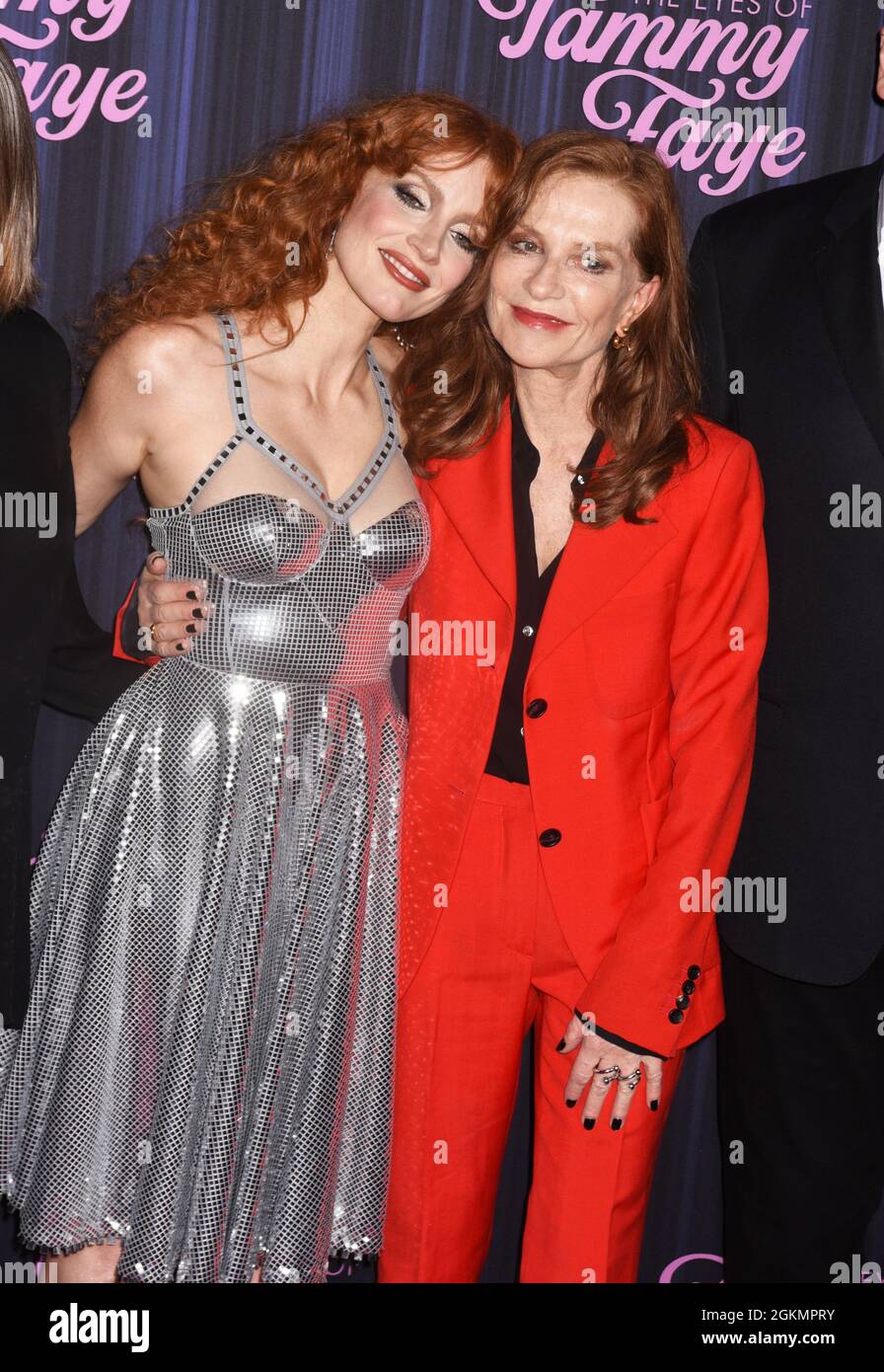New York city, US, September 14, 2021, Isabelle Huppert and Jessica ...