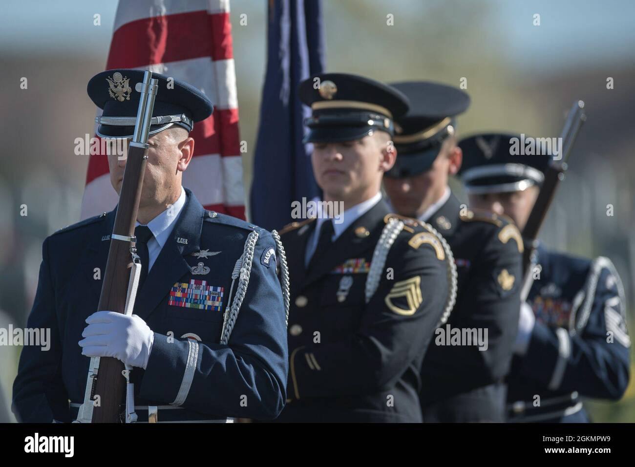 The Idaho National Guard Color Guard prepares to post the colors to ...