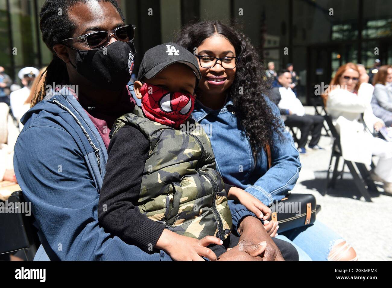 Four-year-old Joseph Lowery Junior with his Father, Joseph and mother ...