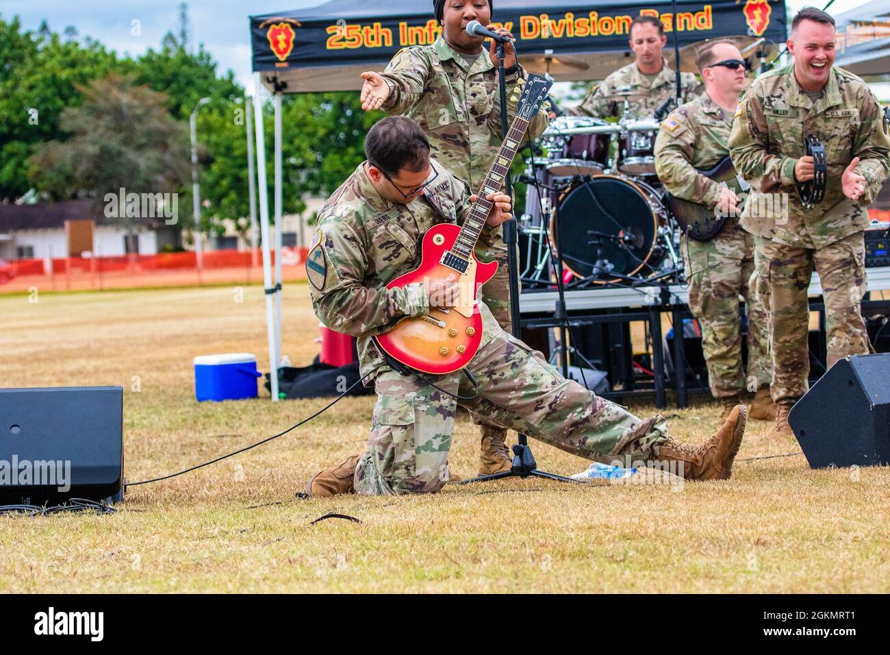 Rock Band Performance Stock Photo - Alamy
