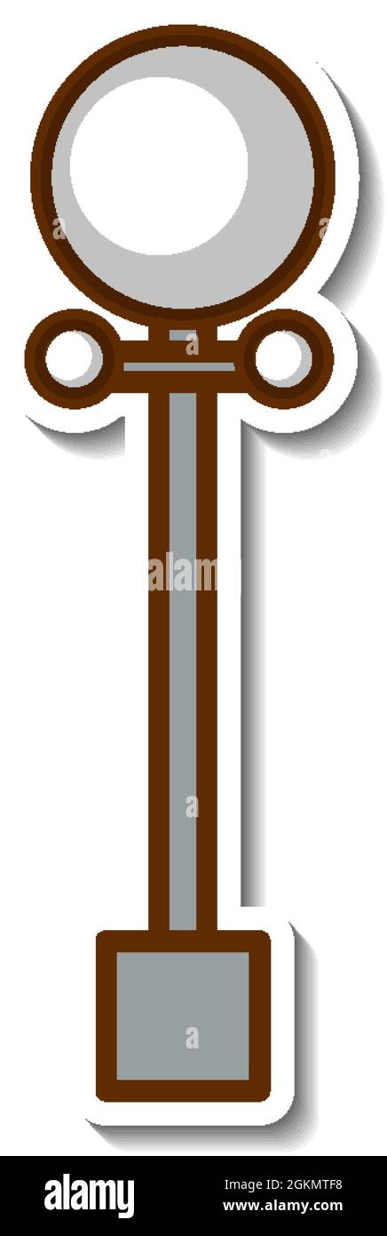 A sticker template with a street light isolated illustration Stock ...