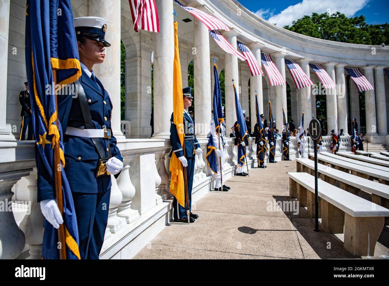 The State and Territorial Cordon line the inner circle of the Memorial ...
