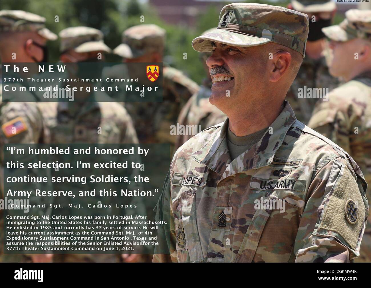 Command Sgt. Maj. Carlos Lopes has been named the Senior Enlisted ...