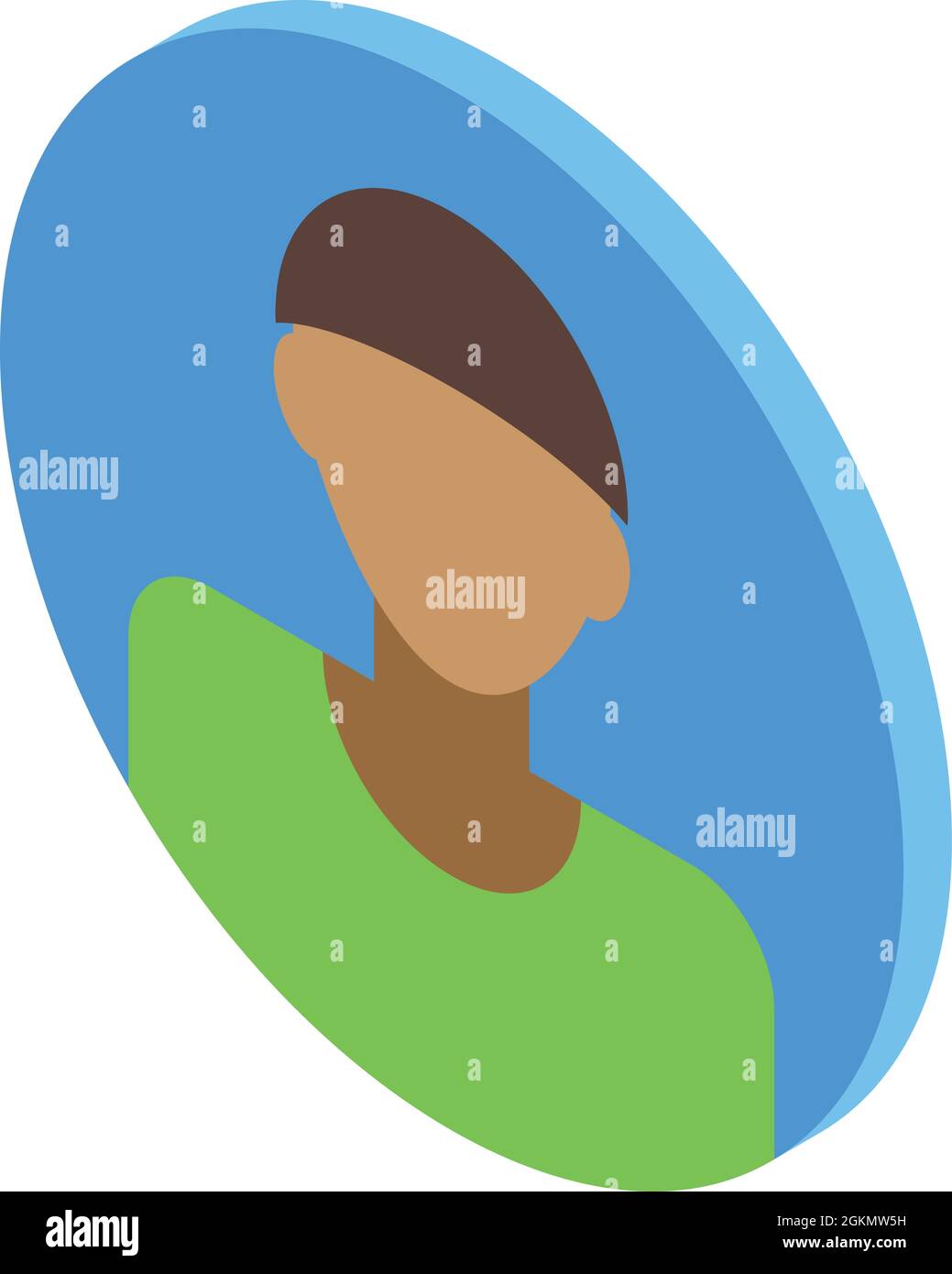 Mask avatar icon isometric vector. Anonymous man. User character Stock ...