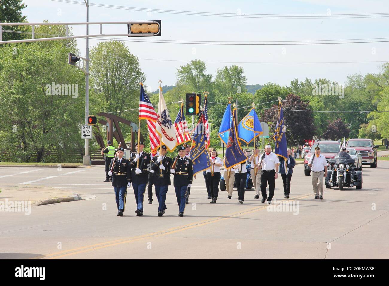 Members of the Fort McCoy Color Guard lead the Memorial Day parade in ...
