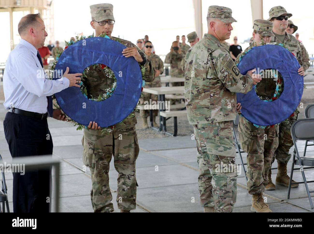 Eric Gordon, Deputy Commander for Area Support Group - Kuwait, far left ...