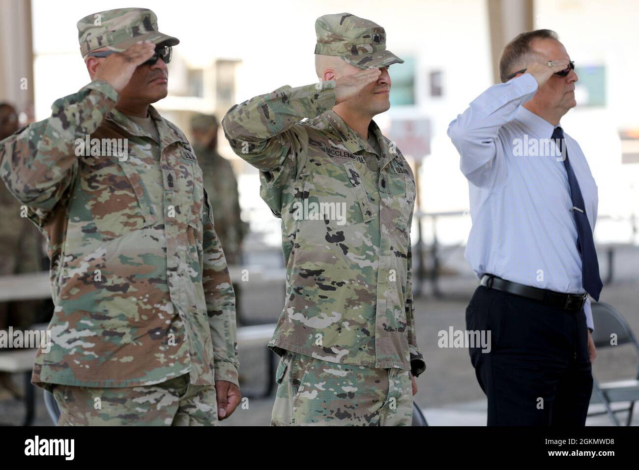 From left, Camp Buehring Command Sgt. Maj. Roderick Williams, Camp ...