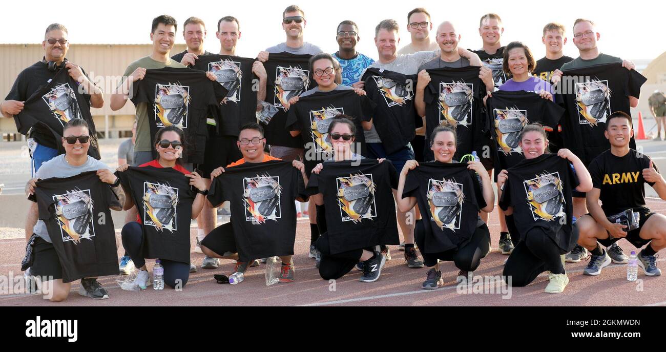 Task Force Phoenix Soldiers pose for a photo at the end of the Memorial ...