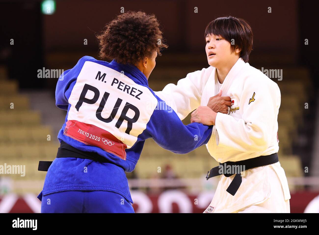 Tokyo, Japan. 28th July, 2021. (L to R) Perez Maria (PUR), Chizuru Arai ...