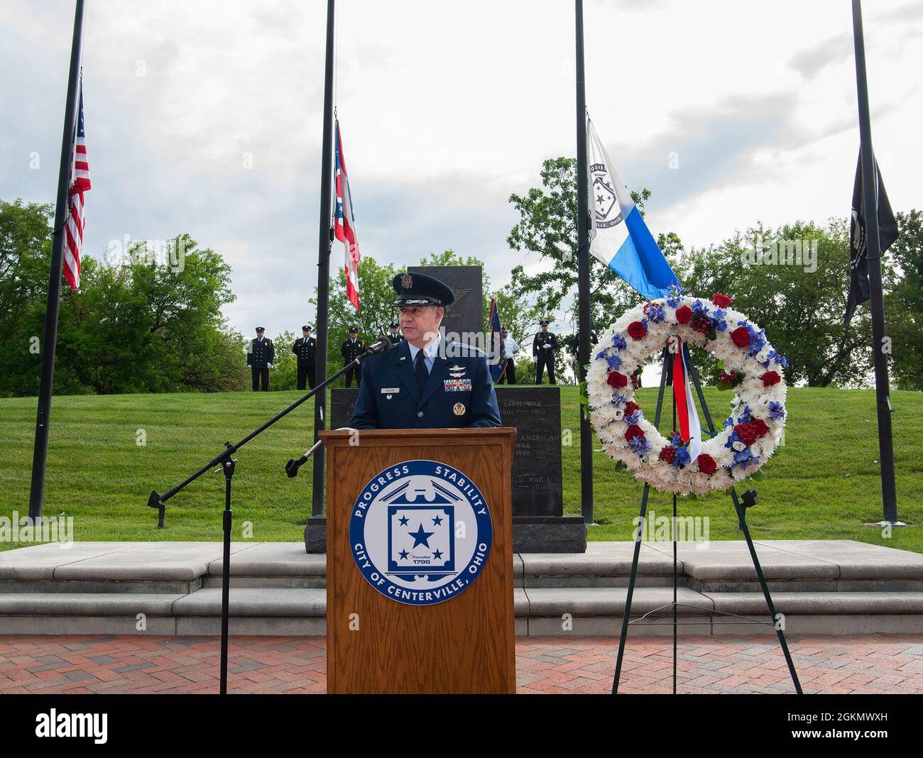 U.S. Air Force Col. Michael Phillips, 88th Air Base Wing vice commander ...