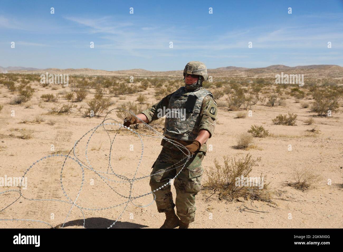 A soldier of Company B, 106th Support Battalion, Mississippi National ...