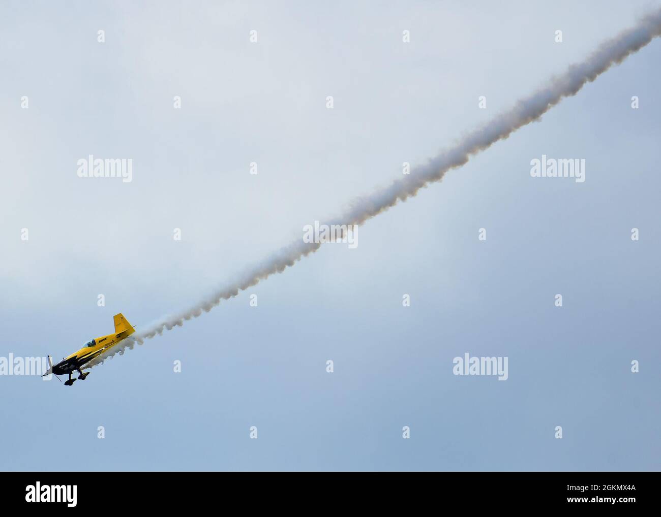 Mike Goulian performs an aerial demonstration during the Bethpage ...