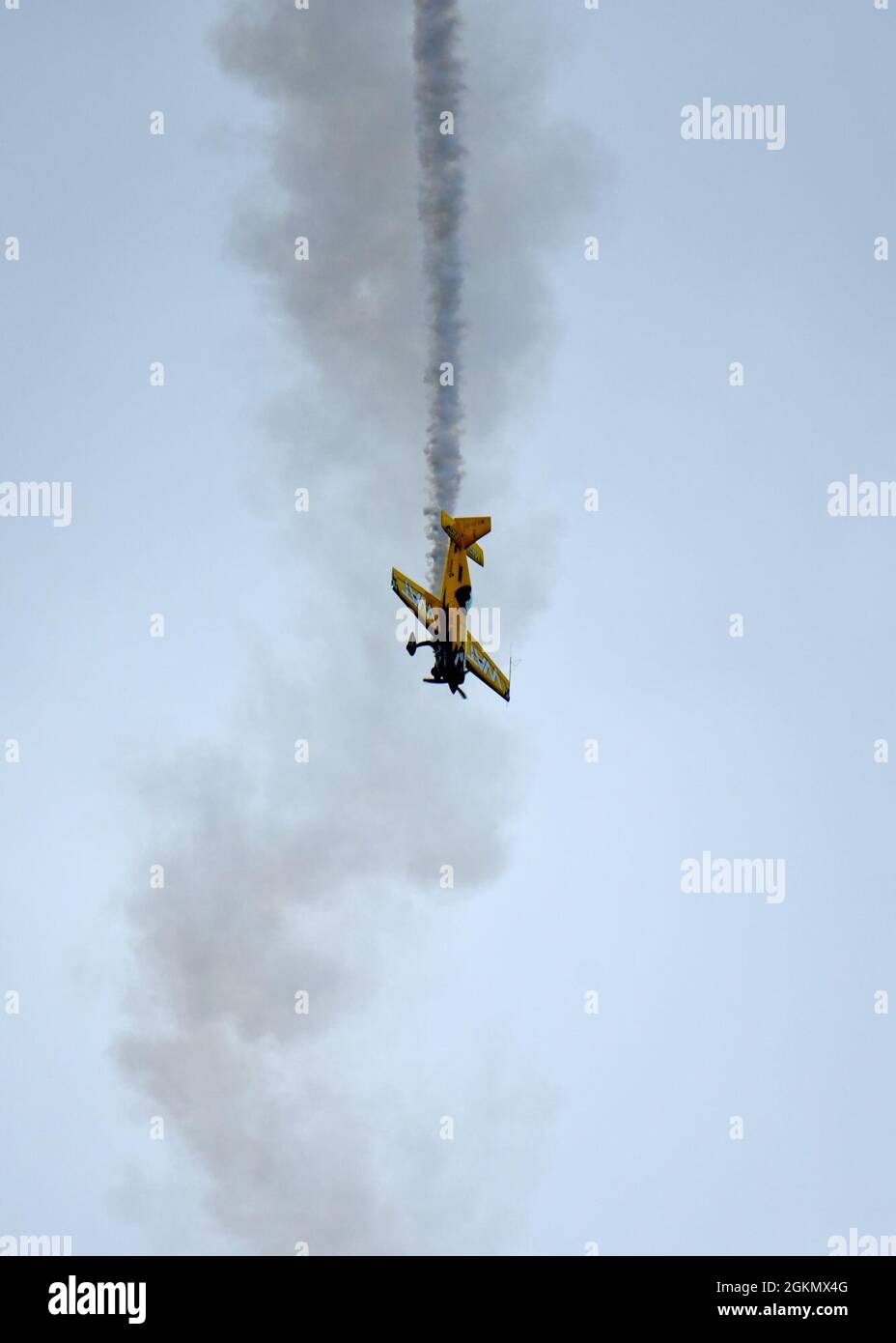 Mike Goulian performs an aerial demonstration during the Bethpage ...