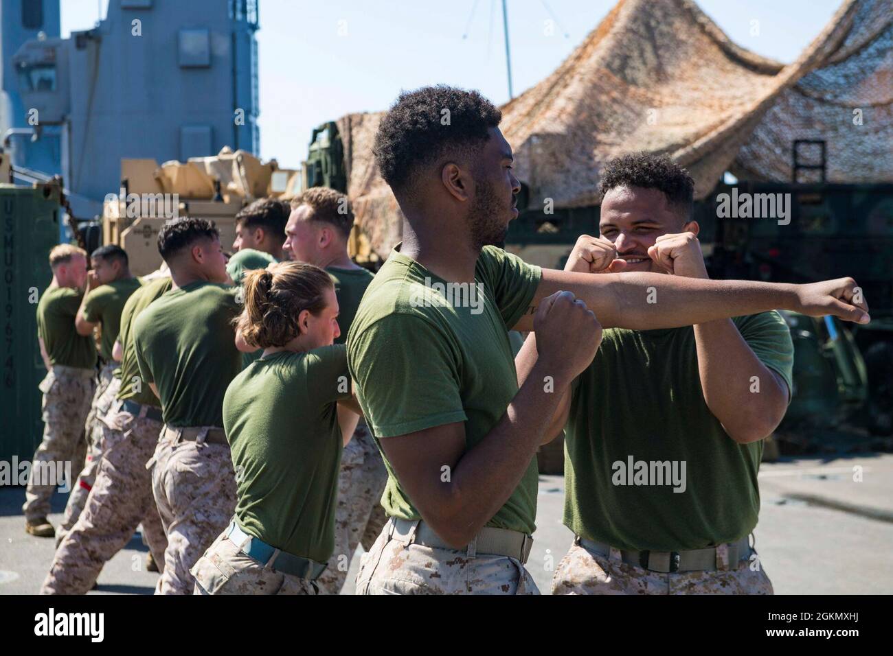 210531-N-NQ285-1002 MEDITERRANEAN SEA (May 31, 2021) Marines assigned ...
