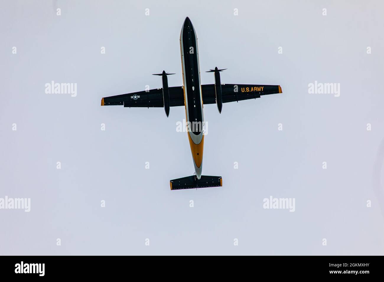 The U.S. Army Parachute Team’s C147A aircraft, nicknamed the Dash-8 ...