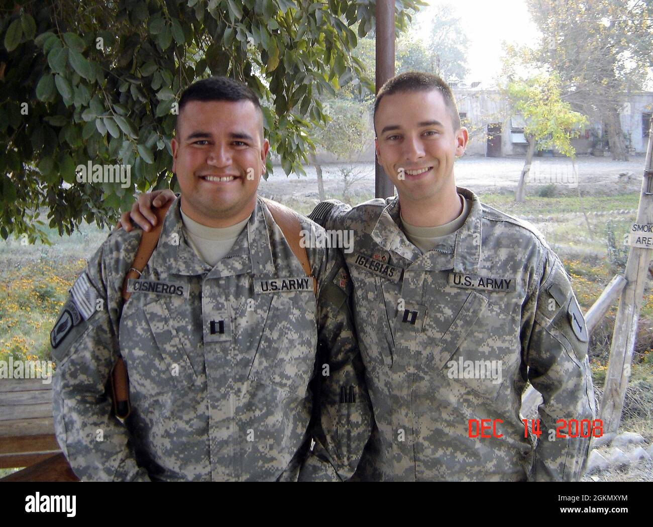 U.S. Army Lt. Col. Leroy L. Cisneros and Nathan Iglesias, both captains ...