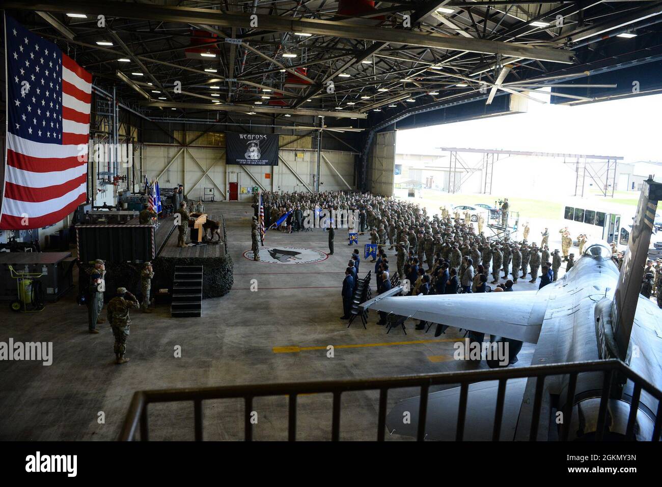 The 8th Fighter Wing renders a salute during the 8th FW change of ...