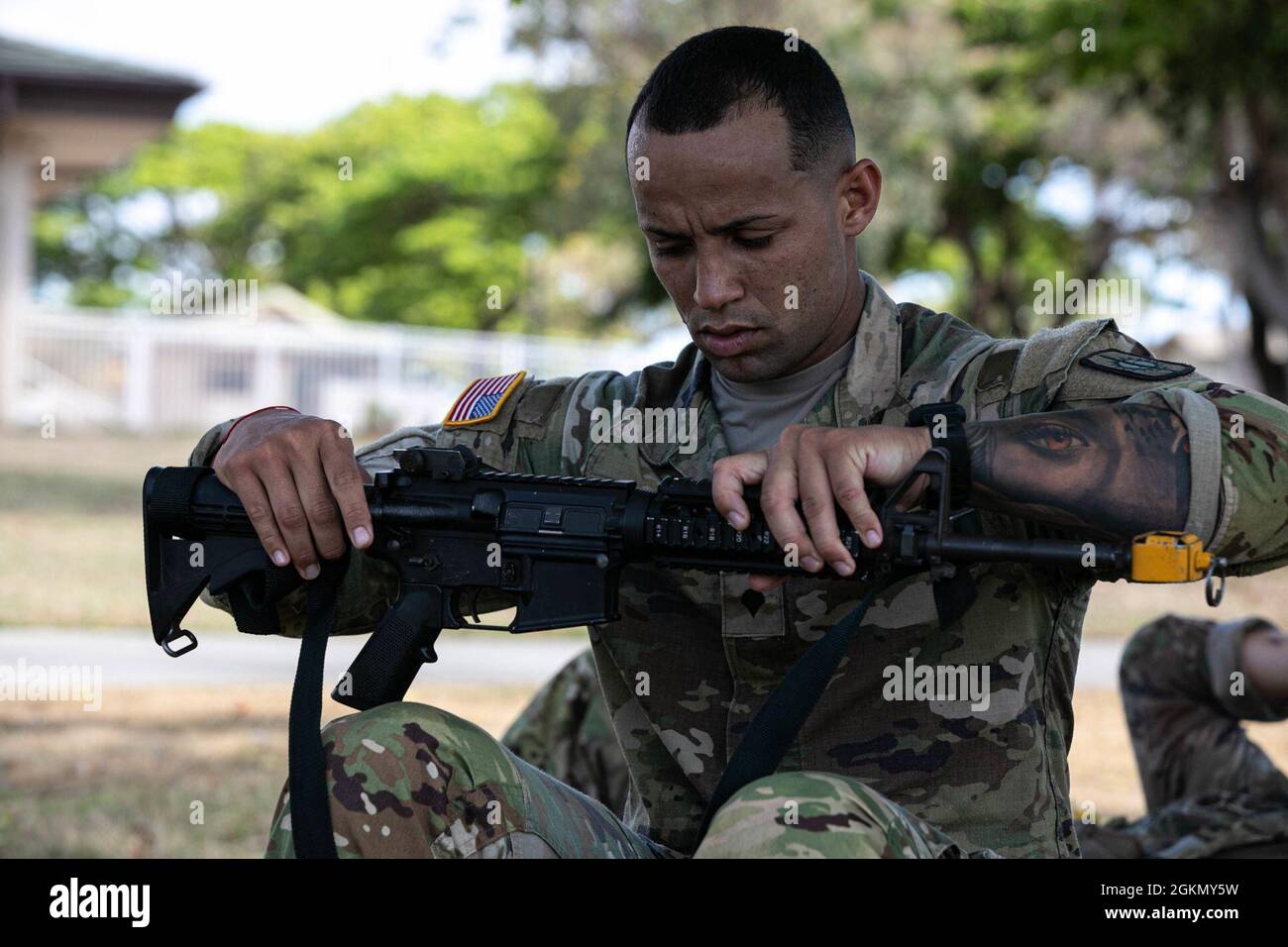 Spc. Alexander Castro-Garcia, a 31B or military police, assigned to 8th ...