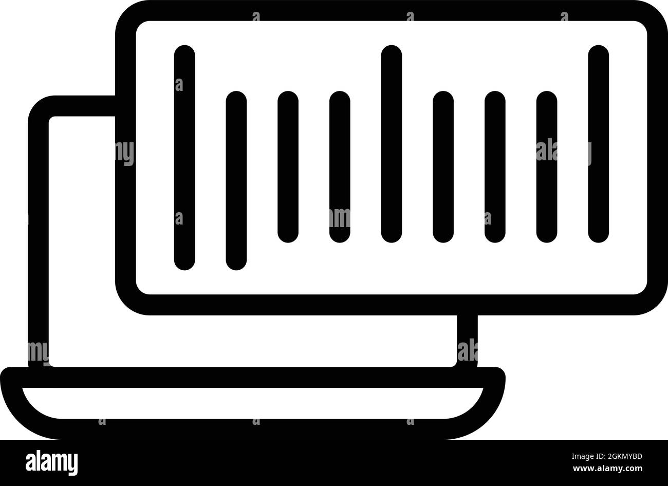 Computer barcode icon outline vector. Code scanner. Scan bar Stock ...