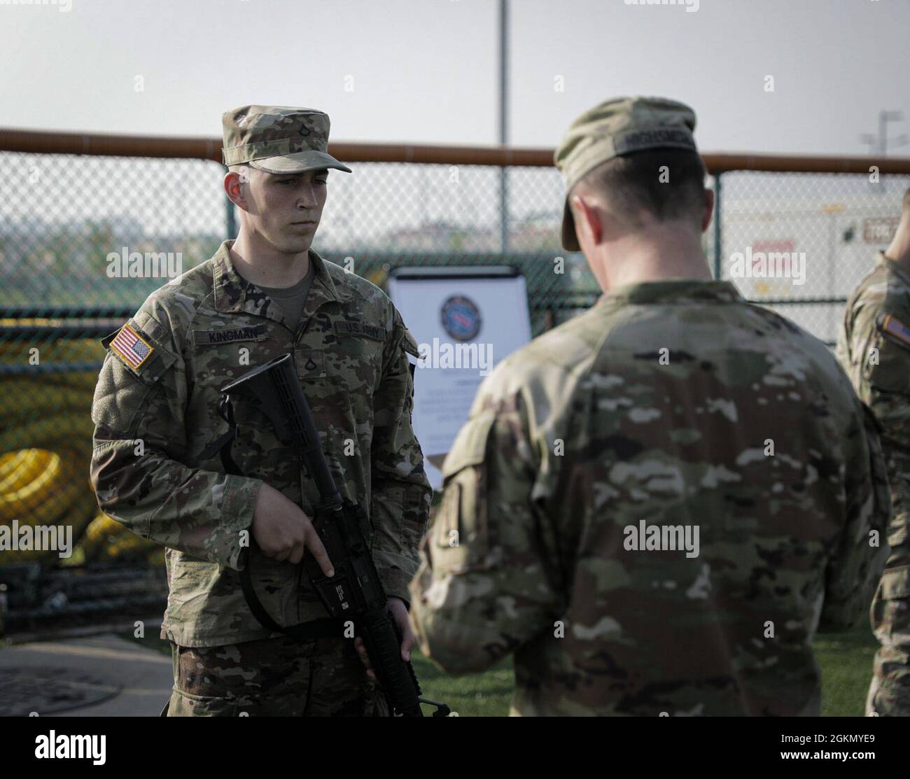 Pfc. Kyle Kingman, a soldier assigned to 311th Theater Tactical Signal ...