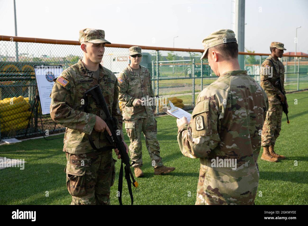 Pfc. Kyle Kingman, a soldier assigned to 311th Theater Tactical Signal ...