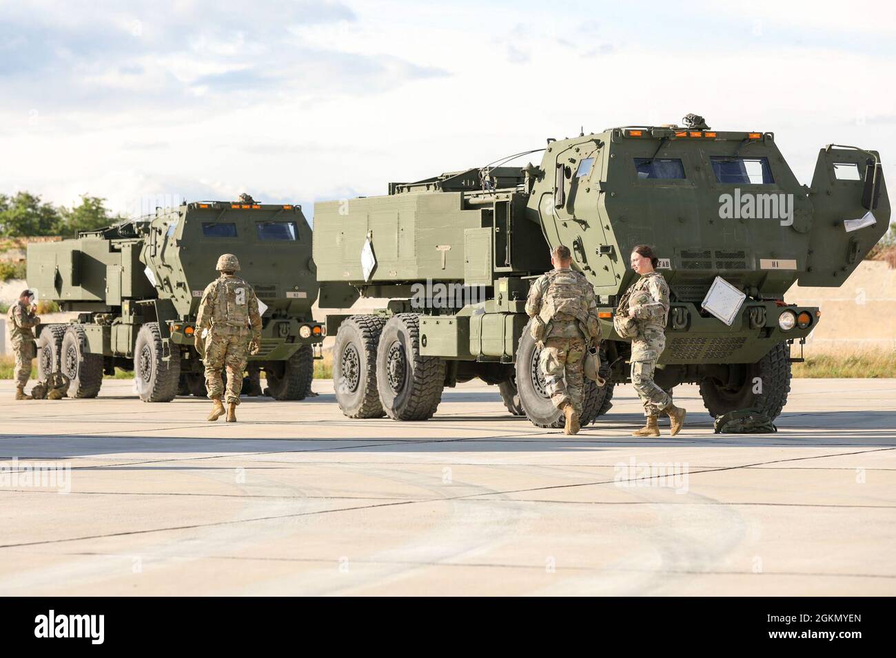 BEZMER AIR BASE, Bulgaria — A U.S. Army M142 High Mobility Artillery ...